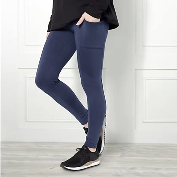 zuda | Pants & Jumpsuits | Zuda Fleese Lined Leggings Navy | Poshmark